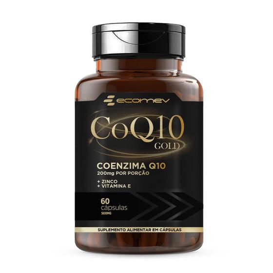 CoQ10 Gold 200Mg Coenzima Q10 + Vit E Zinco 60Cáps (Laudo Pureza ...