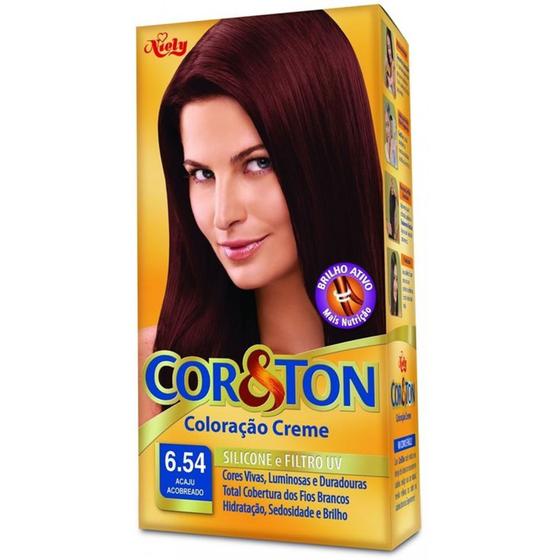 Cor&ton 654 acaju acobreado . - padrao - Tinta de Cabelo - Magazine Luiza