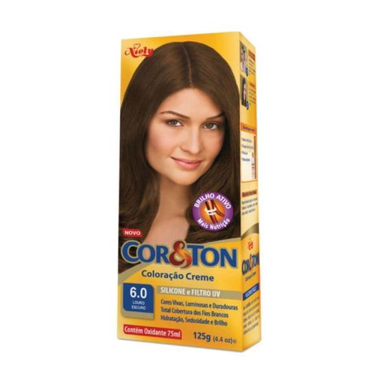 Cor & Ton Tinta 6.0 Louro Escuro 50g - Tinta de Cabelo - Magazine Luiza