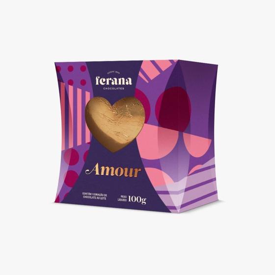 Coração De Chocolate Amour Ao Leite 100G - Ferana Chocolates ...