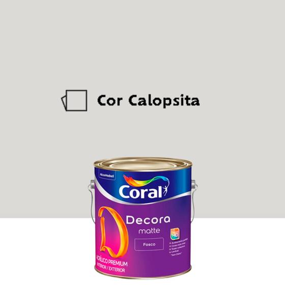 Coral Decora Matte tinta acrílica cor Calopsita fosco 3,2L - Tinta para ...