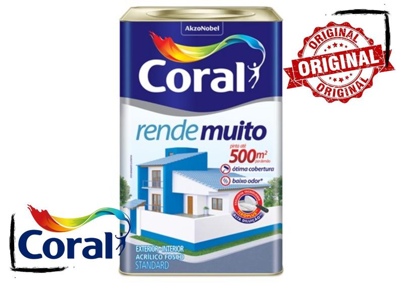 Coral Rende Muito Fosco 18L* - Tintas e Acessórios - Magazine Luiza