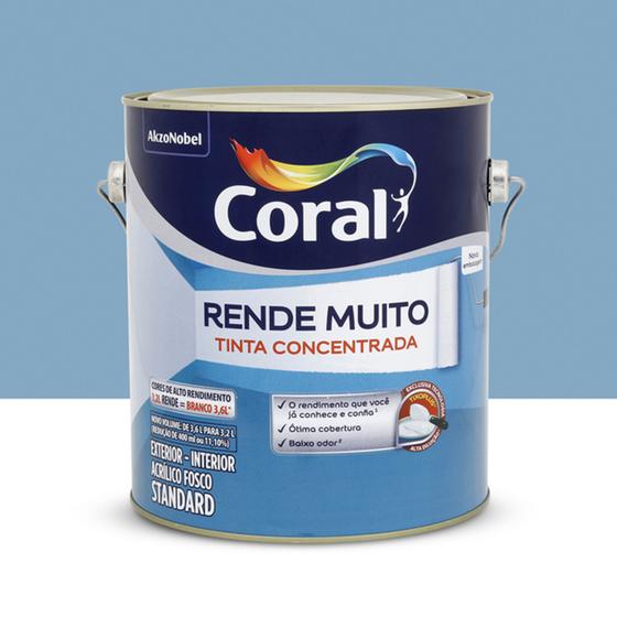 Coral Tinta Acrílica Rende Muito cor Azul dos Andes FO 3,2l. - Tinta ...
