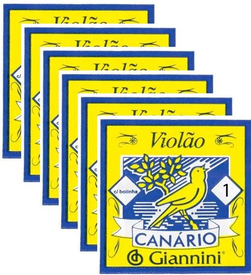 CORDA AVULSA VIOLAO 1ª NAILON CANARIO GENWB1 Kit c/6 unid. - Giannini S ...