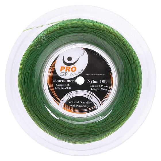 Corda Pró Spin Tournament Nylon By Sigma Verde - Rolo com 200 metros ...