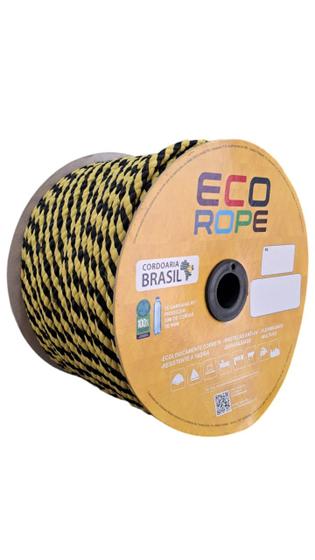 Corda Zebrada Preta/amarela 12mm Arteplas 105m P/ Separação Cercamento ...