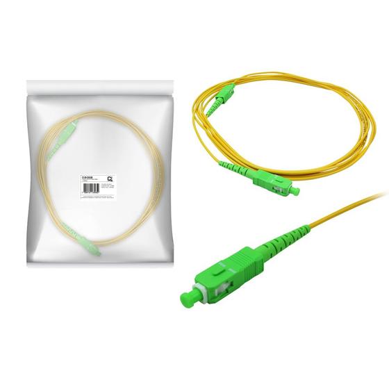 Cordão Cabo Fibra Óptica Simplex Sc Apc - Sc Apc 1 Metro - CONNECT PRO - Cabos e Adaptadores ...