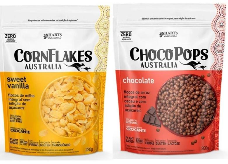 Corn Flakes Australia Sabor Sweet Vanilla e ChocoPops Australia Sabor ...