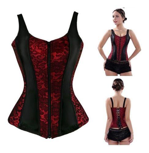 Corpete Corset Floral Bojo Espartilho Cores Modelo Luxo W01 - Fanáticos ...