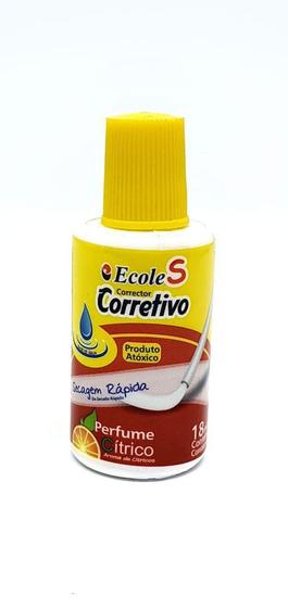 Corretivo Escolar Líquido 18 ml - Ecole C/ Perfume Cítrico - Corretivo ...