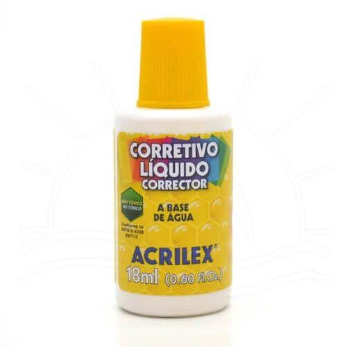 Corretivo Líquido Acrilex 18 ml - Corretivo Escolar - Magazine Luiza