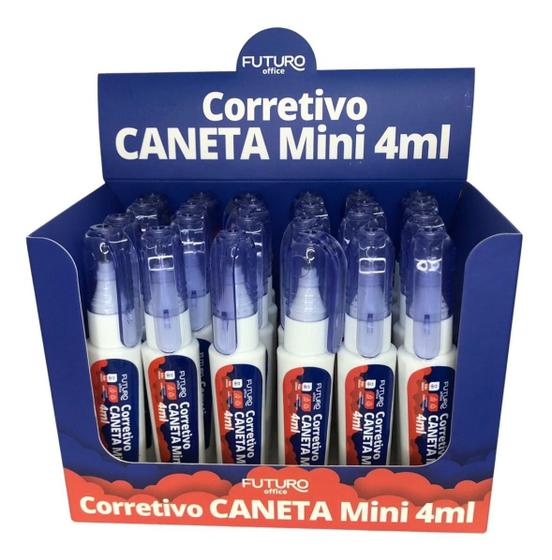 Corretivo Liquido Branco Caixa Mini Caneta Futuro Escolar - Corretivo ...