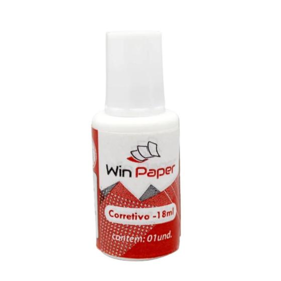 Corretivo Liquido Branco Com Pincel Escolar Win Paper - Corretivo ...