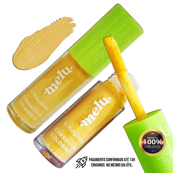 Corretivo Líquido Colorido da Melu Cor Amarelo by Ruby Rose Camufla e ...