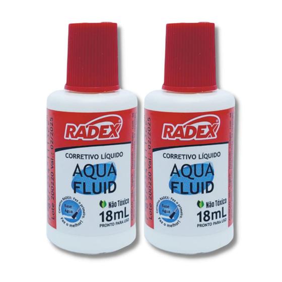 Corretivo Líquido Radex à base de água atóxico com 18ml 2 unidades ...