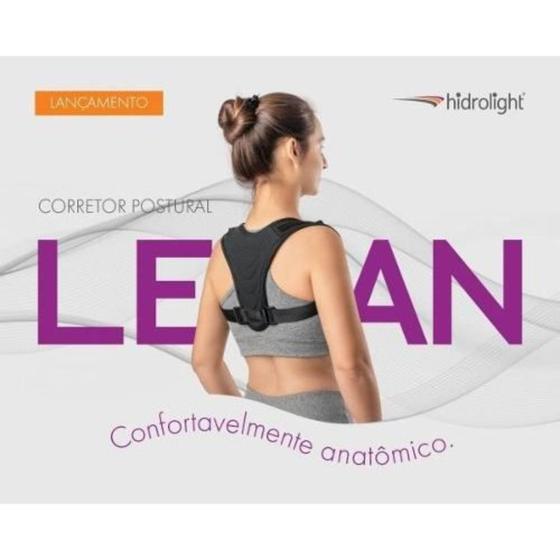 Corretor Postural Lean Hidroligh - Preto - Hidrolight - Corretor de ...