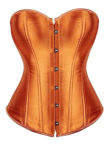 Corset Corselet Espartilho Modelador Acetinado Linha Casual Tam 36 a 56 ...