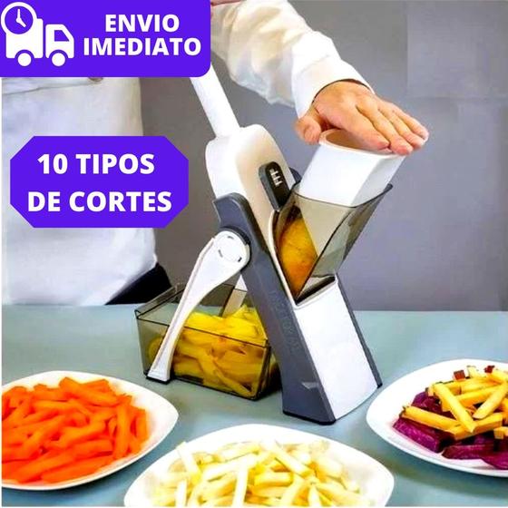 Cortador Fatiador Mandoline Multifuncional 5 Funções para Cortar Batata ...