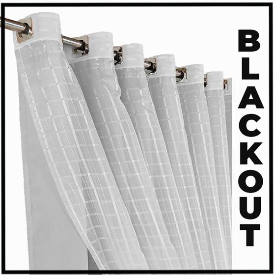 cortina blackout em tecido Fiori 5,00 x 2,70 c/voal marrom - Bravin ...