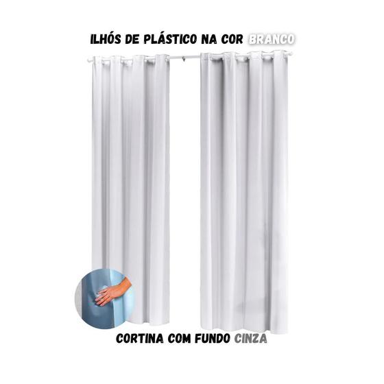 Cortina Blackout Sala ou Quarto PVC (plástico) Rústica 100% Blecaute 2 ...