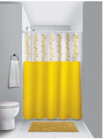 Cortina De Box Vinil Retangular Estampada 1,35 X 2 M - Plast Léo ...