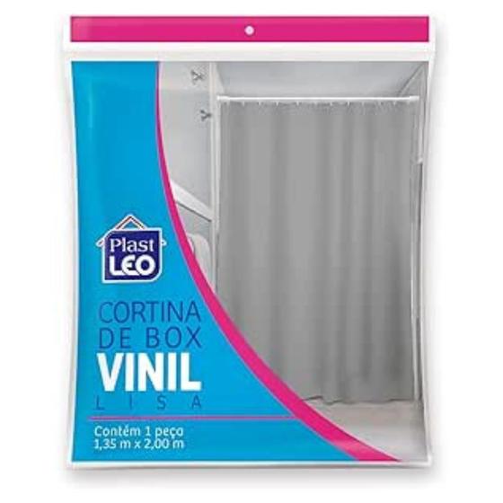 Cortina de box vinil visor retangular lisa - Plast Leo - Cortina para ...