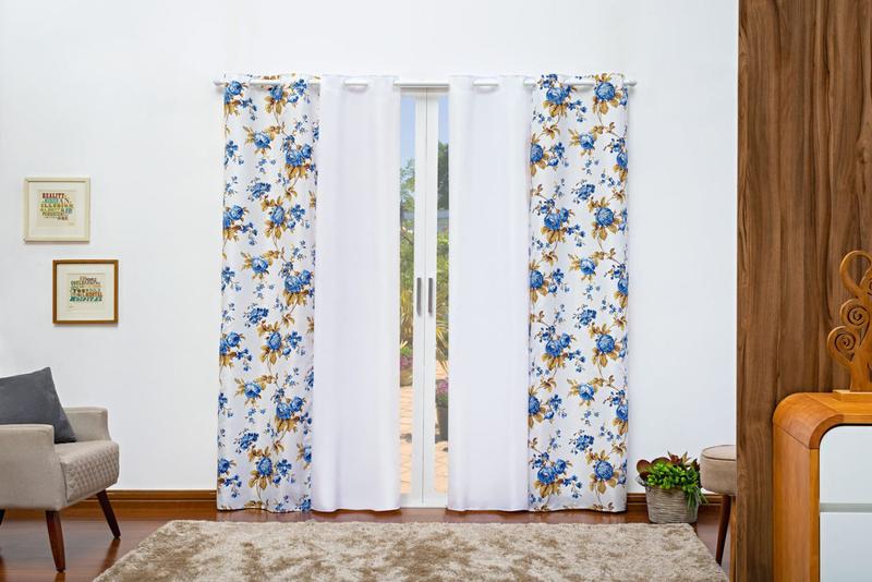 Cortina Florata Porta Balcão 2,80 x 2,50 m (VITOR BORDADOS IBITINGA ...