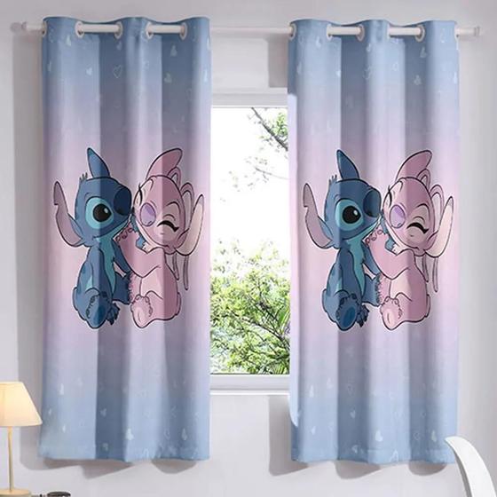 Cortina Infantil Blackout 100 Pvc Stitch Love 2,40 X 1,70m - Lepper ...