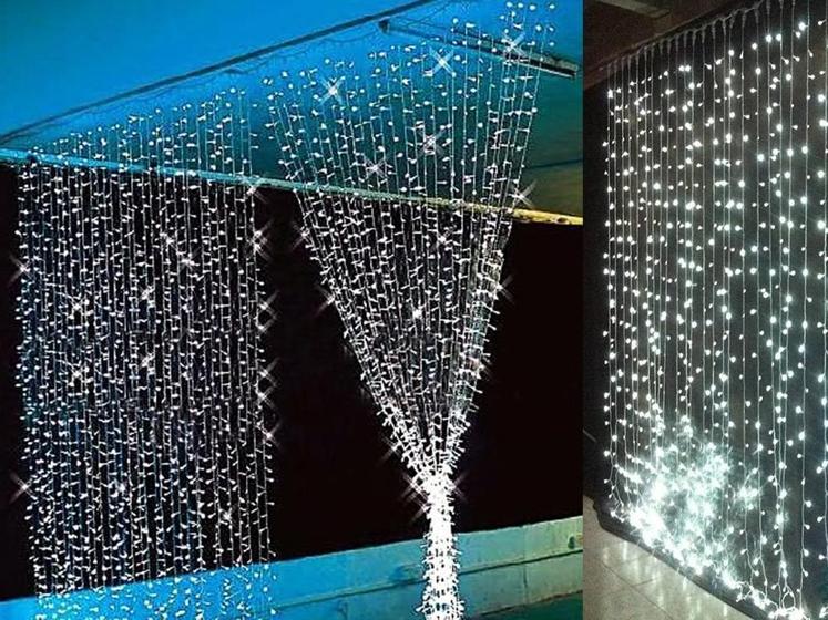 Cortina Led Com 500 Leds Fixos 2,8m X 2,5m 127v Festas - Chibrali ...