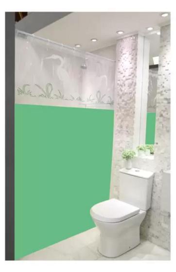 Cortina para box banheiro com visor 1,38m x 2,00m - 39249000 - Perfetto ...