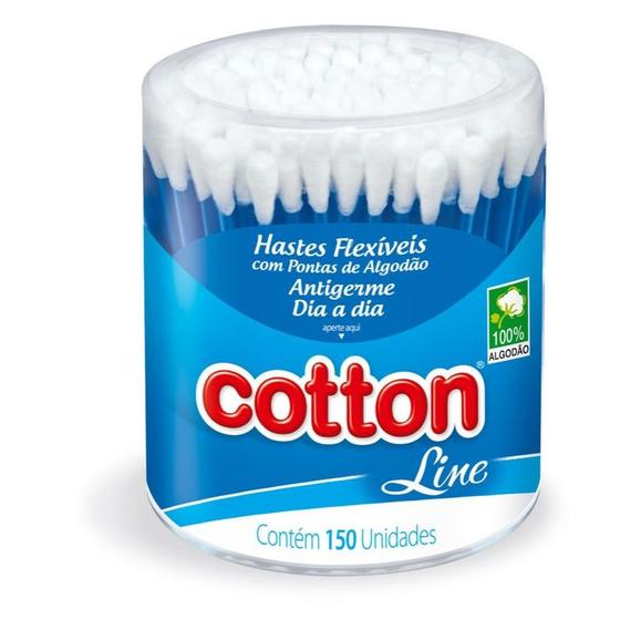 Cotonetes Cotton Line 150 Unidades Hastes Flexíveis - Cotonete / Hastes ...