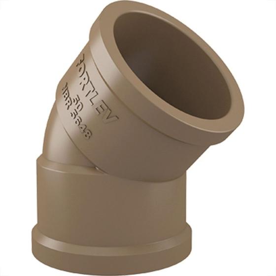Cotovelo Fortlev PVC Liso Liso L 2 X45 Marrom - Conexão Hidráulica T ...