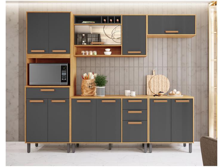 Cozinha Completa Itatiaia Nápoles com 2 Balcões - 12 Portas 3 Gavetas ...