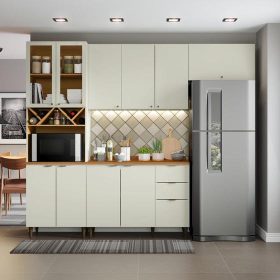 Cozinha Completa Planejada 1 Paneleiro Torre Quente 1 Balcão 2 Armários ...