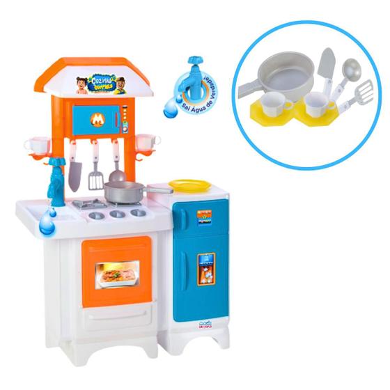 Cozinha Grande Completa De Brinquedo Infantil Com Acessórios Sai Água De Verdade Brinquedos ...