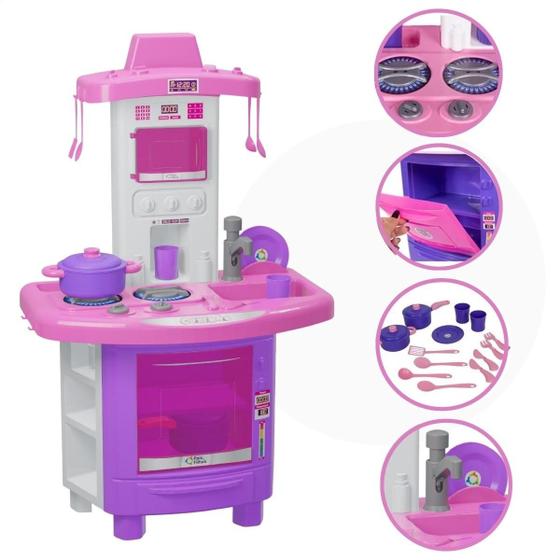 Cozinha Infantil Menina Completa Pia Fogão Forno Sai Água - IMP - Cozinha Infantil / de ...