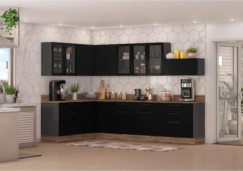 Cozinha Itatiaia Exclusive - 8 Peças Canto - Grafite - Cozinha Compacta ...