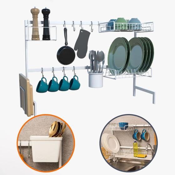 Cozinha Suspensa Escorredor de Louça e Prato Modular 82 cm Regulável ...