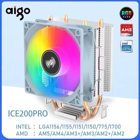 Cpu Cooler Rgb Aigo Ice 200 Pro P/ Processador Intel E Amd - Peças para ...