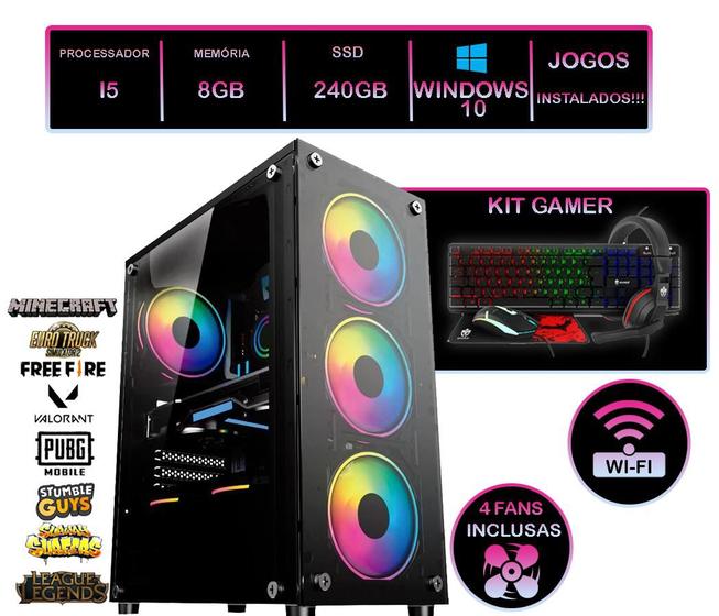 Cpu gamer barato i5 8gb ssd 240gb kit gamer completo - ALLETECH ...
