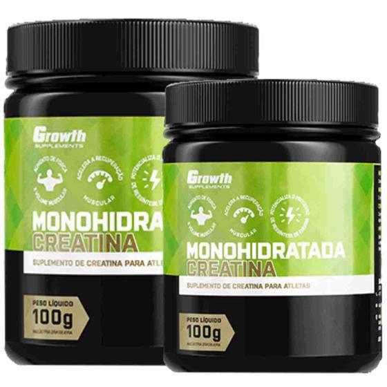 Creatina 100g Monohidratada Growth Kit 2 Potes - Growth Supplements ...