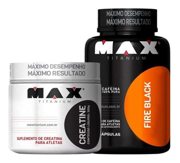 CREATINA MAX 150g + CAFEÍNA 60 cápsulas - Max Titanium - Kit de ...