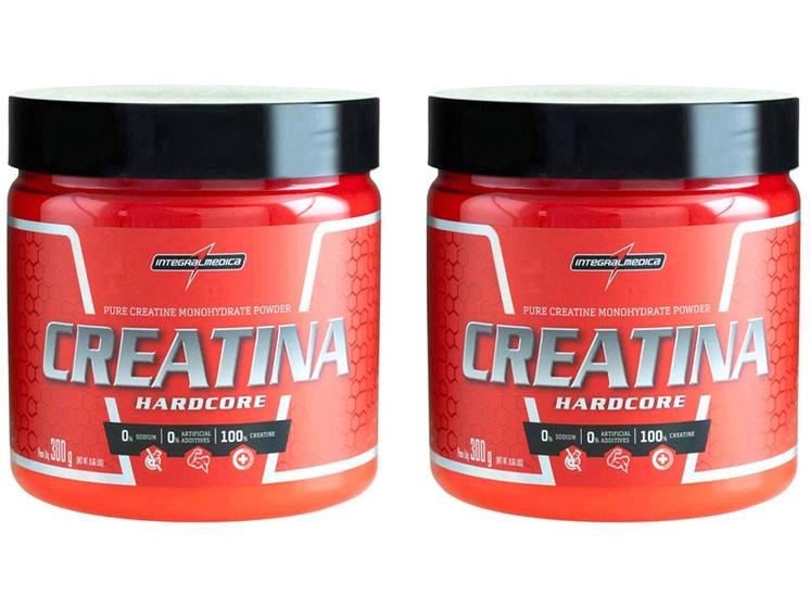 Creatina Mono-hidratada Integralmédica Hardcore em - Pó 300g sem Sabor ...