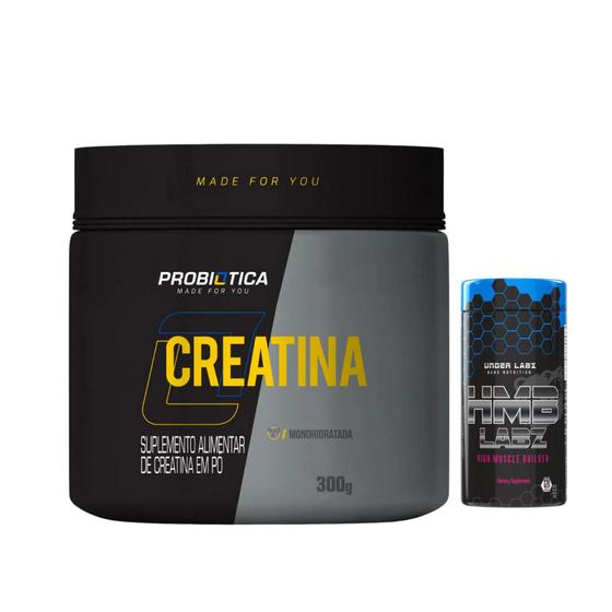 Creatina Monohidratada - 300g - Probiótica + HMB Labz 120 V-caps ...