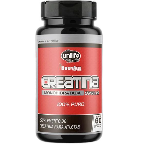 Creatina Monoidratada 100% Pura 60 Cápsulas de 720mg - Unilife ...