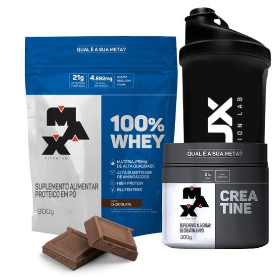 Creatina Pura 300g + Whey Protein 900g Concentrado Suplemento Creatine ...