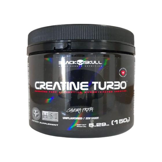 Creatine Turbo Monohidratada - 150G Sem Sabor - Black Skull - Kit de ...