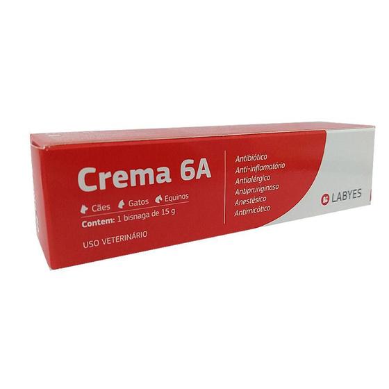 Crema 6a 15g Pomada Micótico Inflamatória Alérgica Fácil Uso - Labyes ...