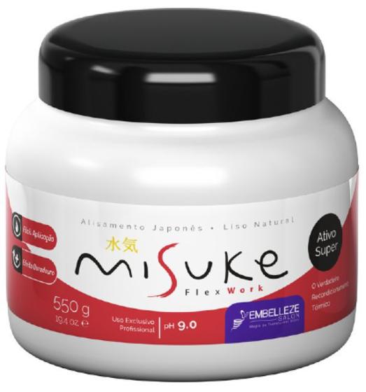 Creme Alisante Misuke embelleze 550g Realinhamento da Fibra Capilar ...