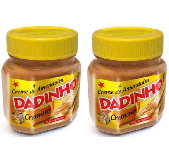 Creme de Amendoim Dadinho Pote 180g- 2 Potes - Dizioli - Creme de ...